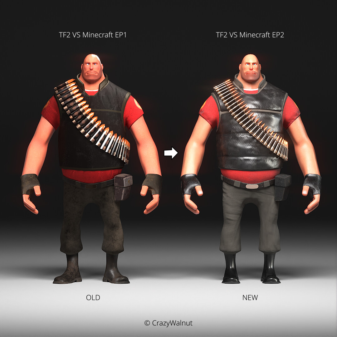 CrazyWalnut - TF2 VS Minecraft EP2 - Heavy Weapon Guy