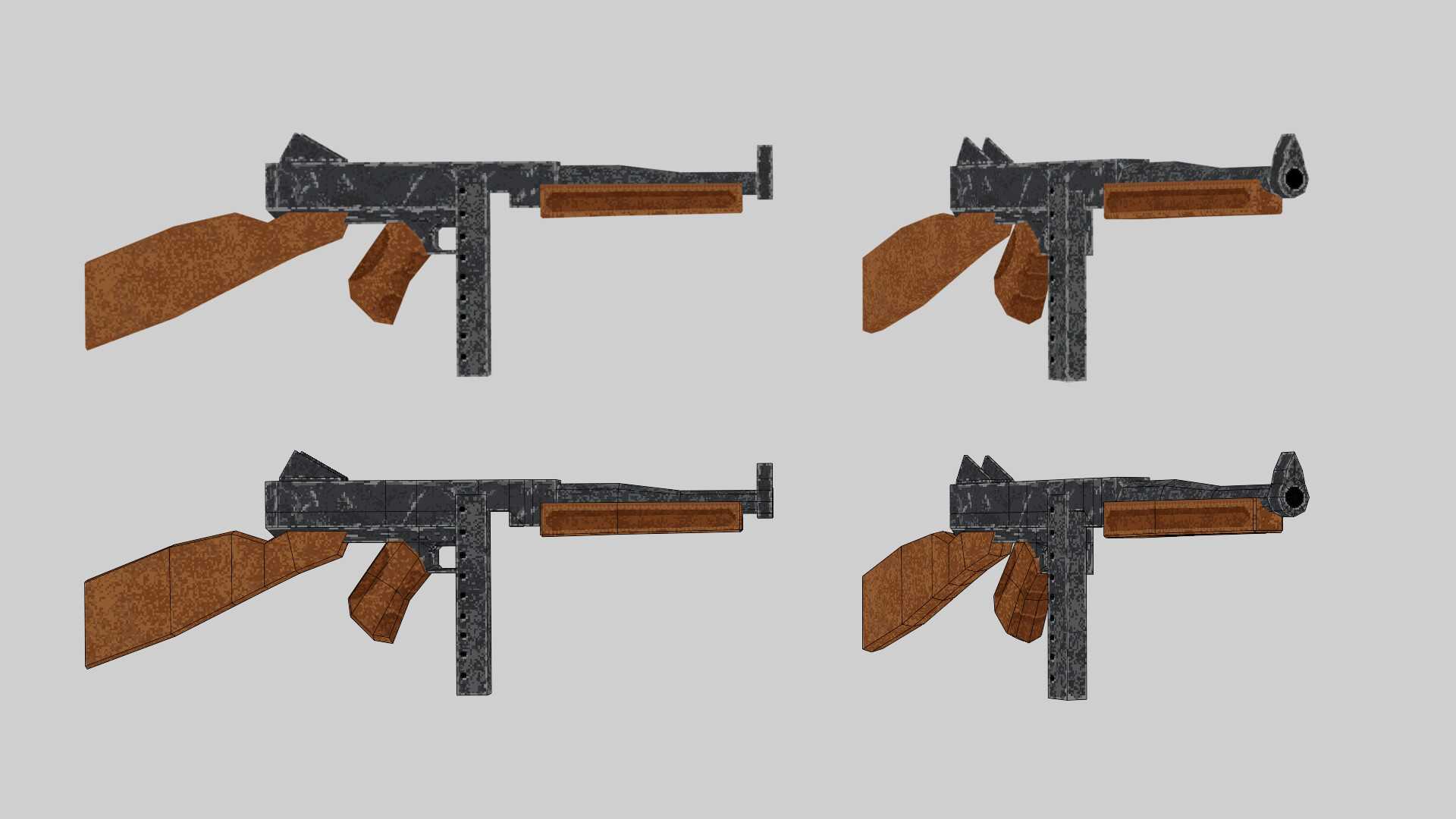 Clément Sabrié - Low Poly Pixel Art Thompson M1A1