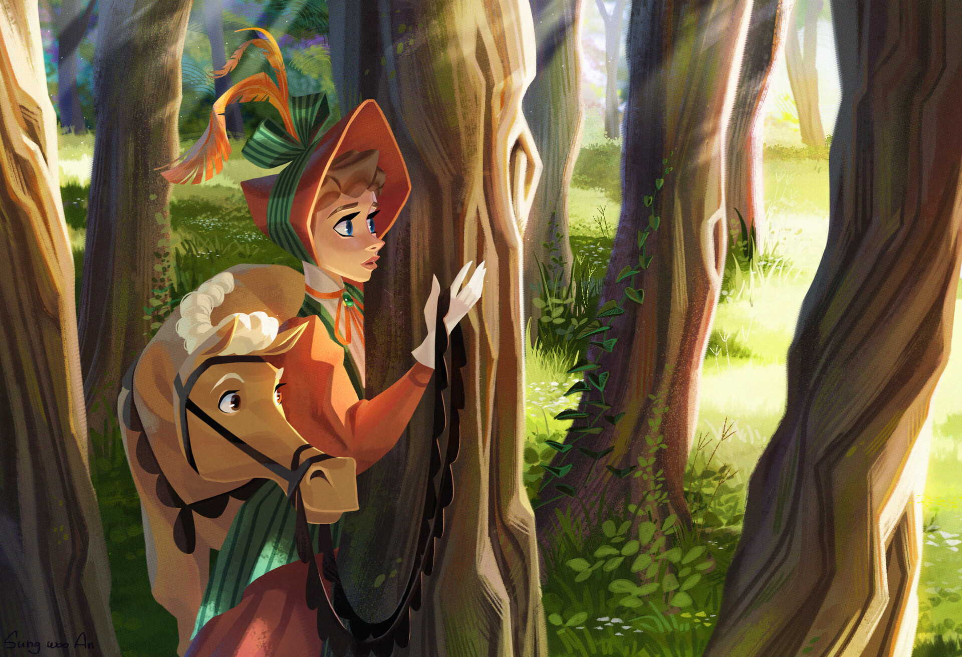 ArtStation - a hidden girl