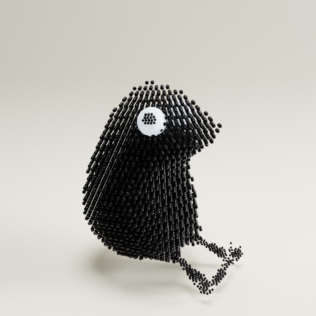 ArtStation - Pointillism Birb