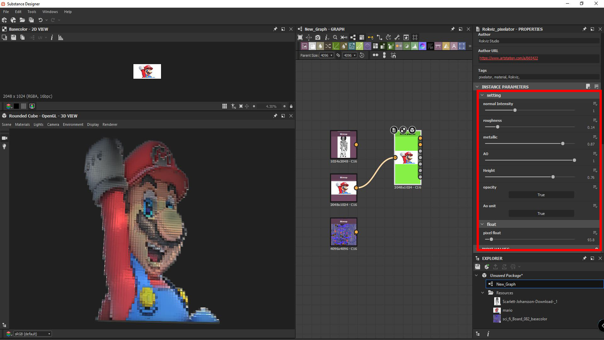 Rokviz Studio - Rokviz Pixelator Material