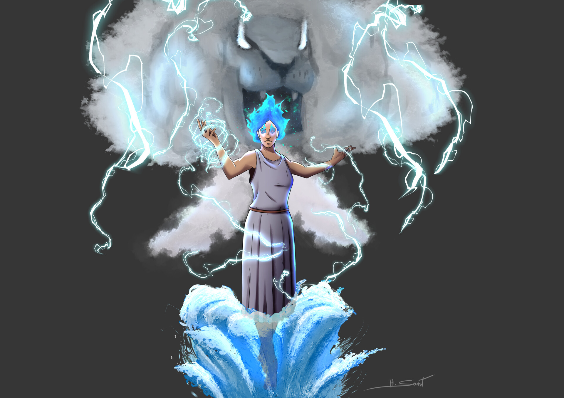 ArtStation - Mage angel comission