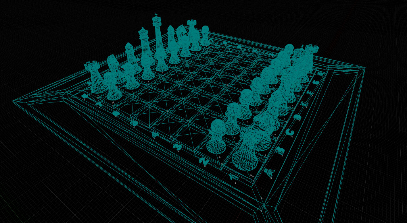 ArtStation - Wireframe chess
