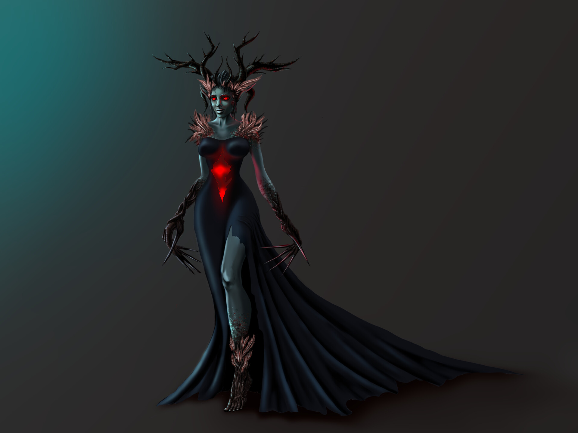ArtStation - A Forest Demon. Dark Fantasy
