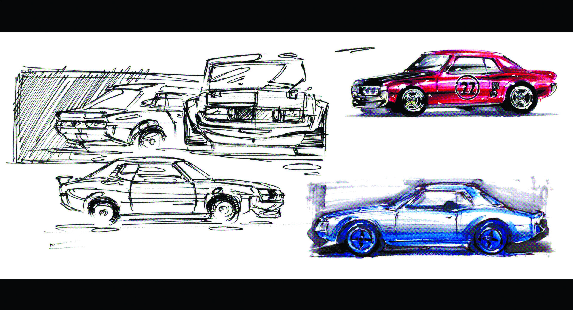 how to draw japanese cars