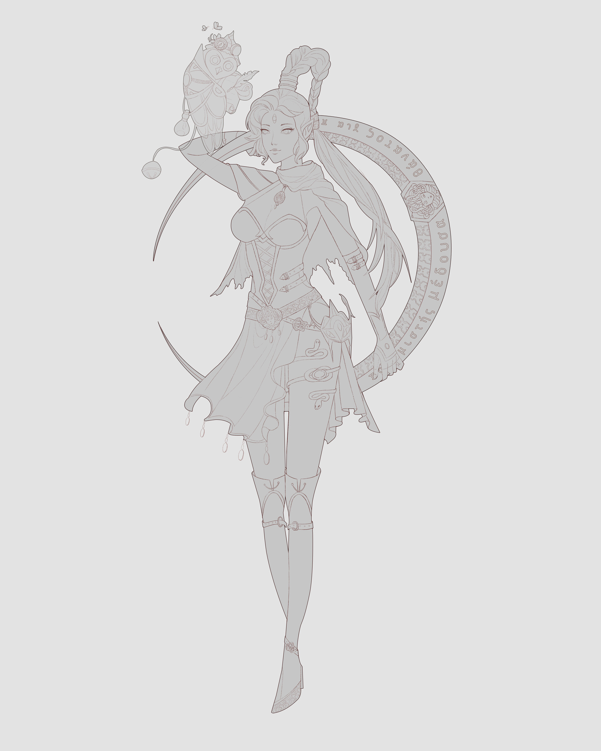 ArtStation - lineart character desgin