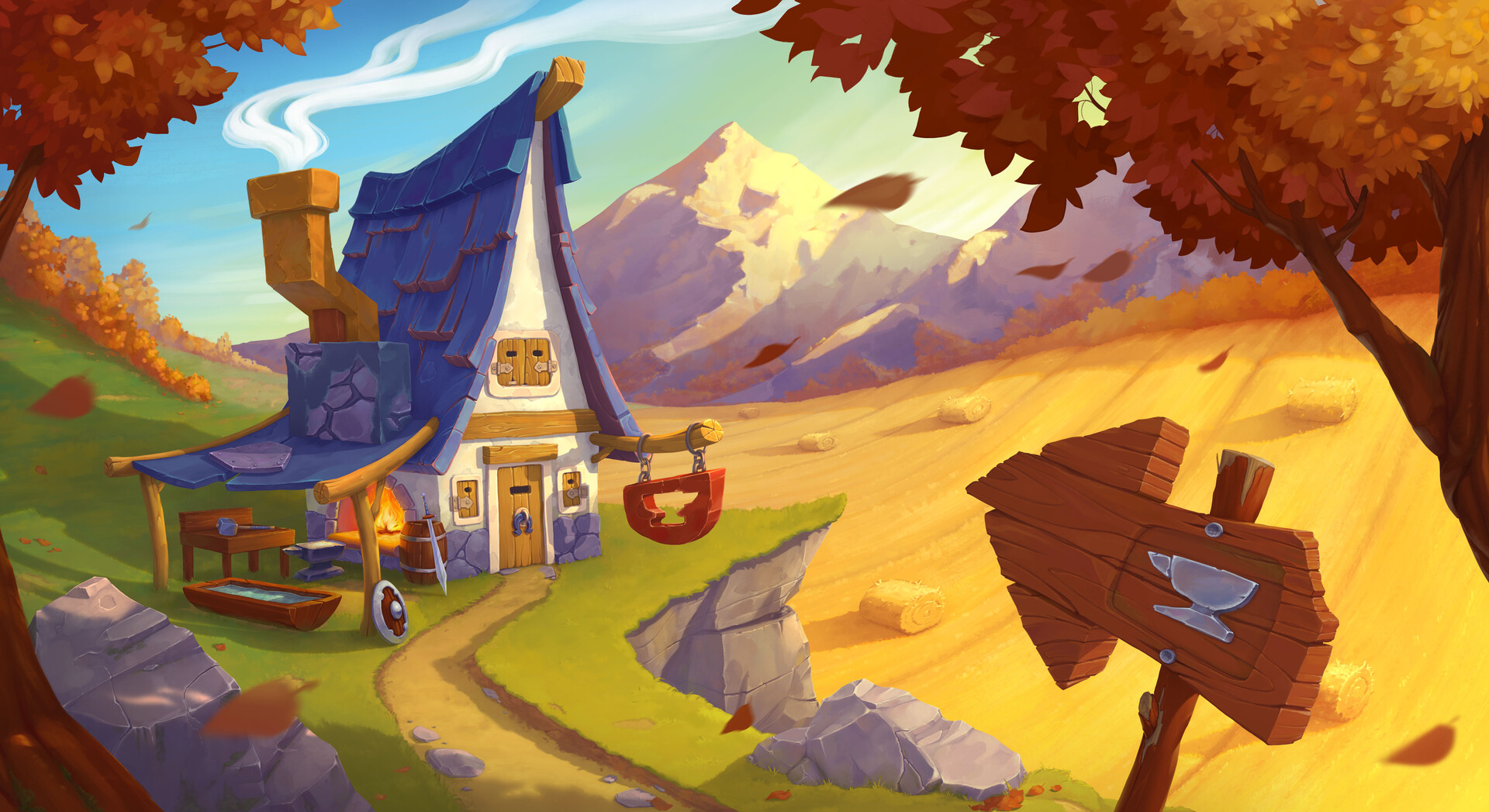 ArtStation - Autumn house