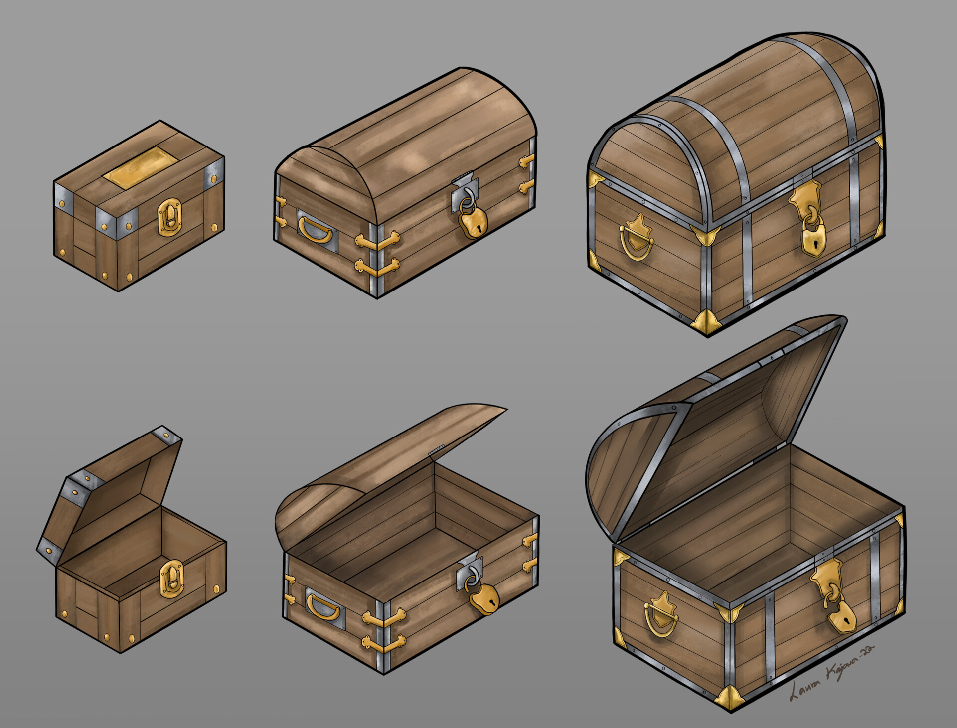 ArtStation - Treasure chest assets, Hamina 1810