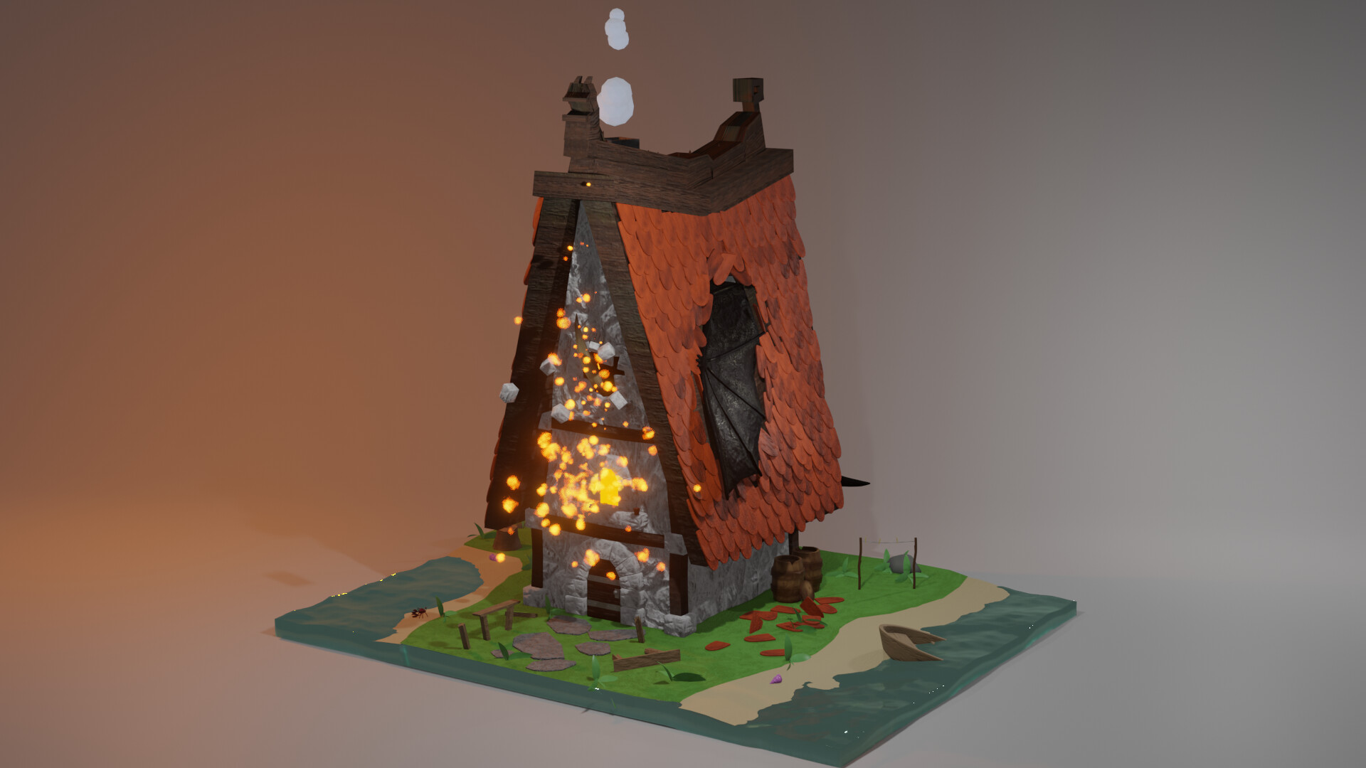 ArtStation - House With Dragon