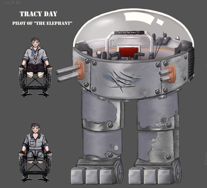 ArtStation - Tracy Day, pilot of "The Elephant"