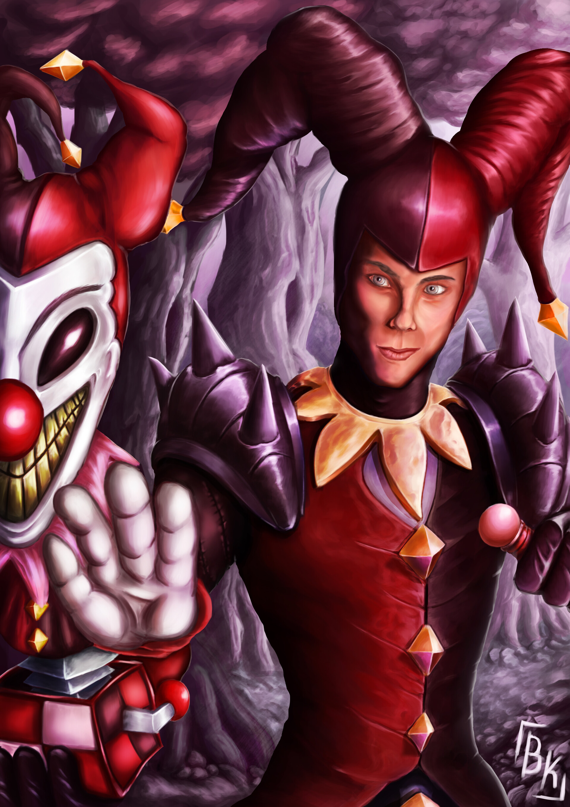 ArtStation - Shaco (League of Legends) portrait by photo