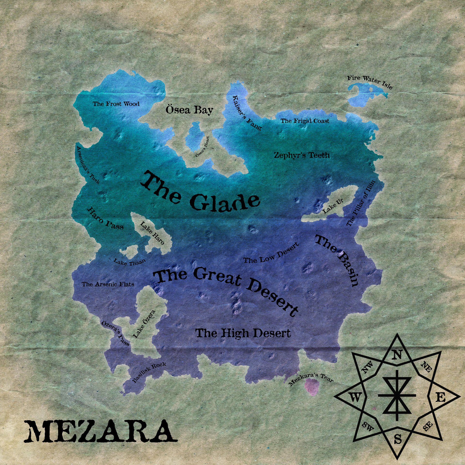 ArtStation - Mezara Region Map