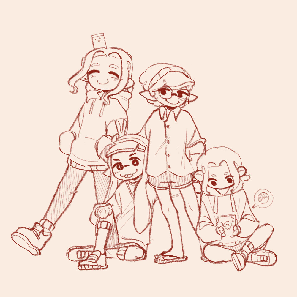 ArtStation - splatoon character scribbles