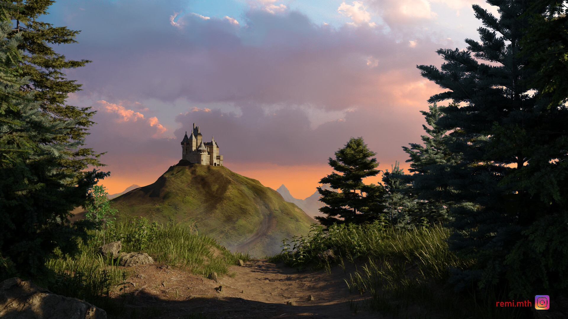 ArtStation - Hillside Castle