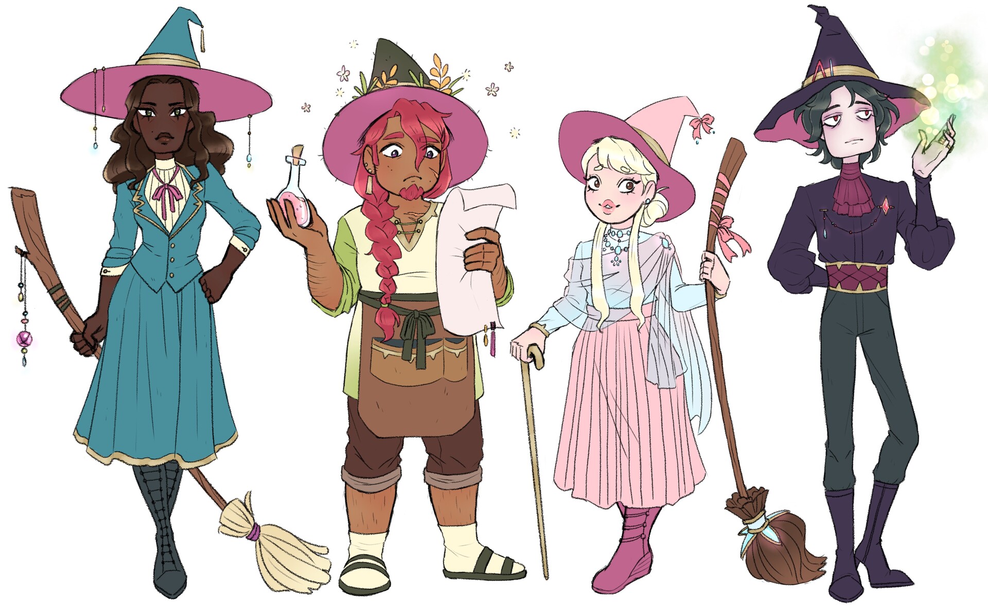 Anna Seitsara - Mesi and Myrtti - Witch characters