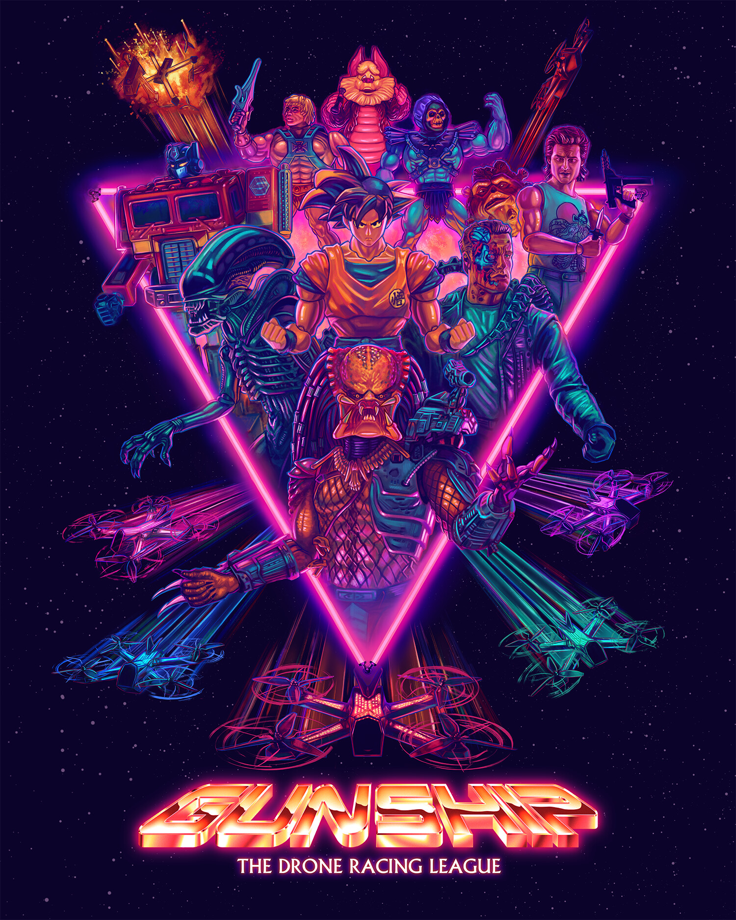 ArtStation - GUNSHIP - The Drone Racing League