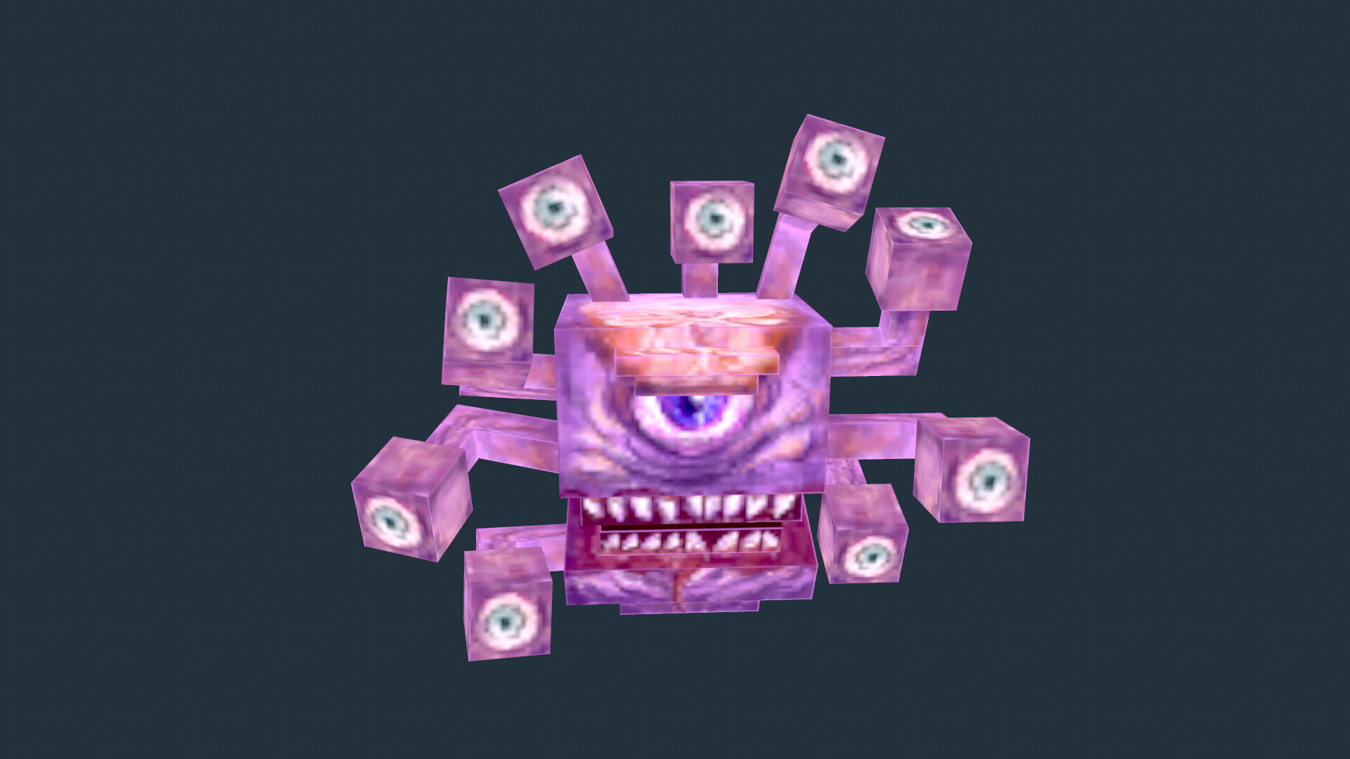 ArtStation - Low Poly beholder DnD (Minecraft style)
