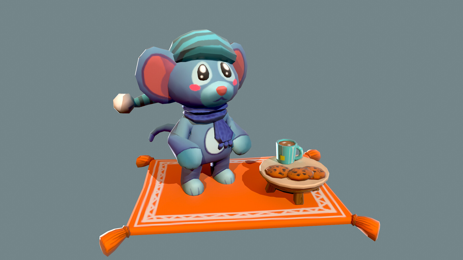 ArtStation - Low poly character - Bedtime mouse