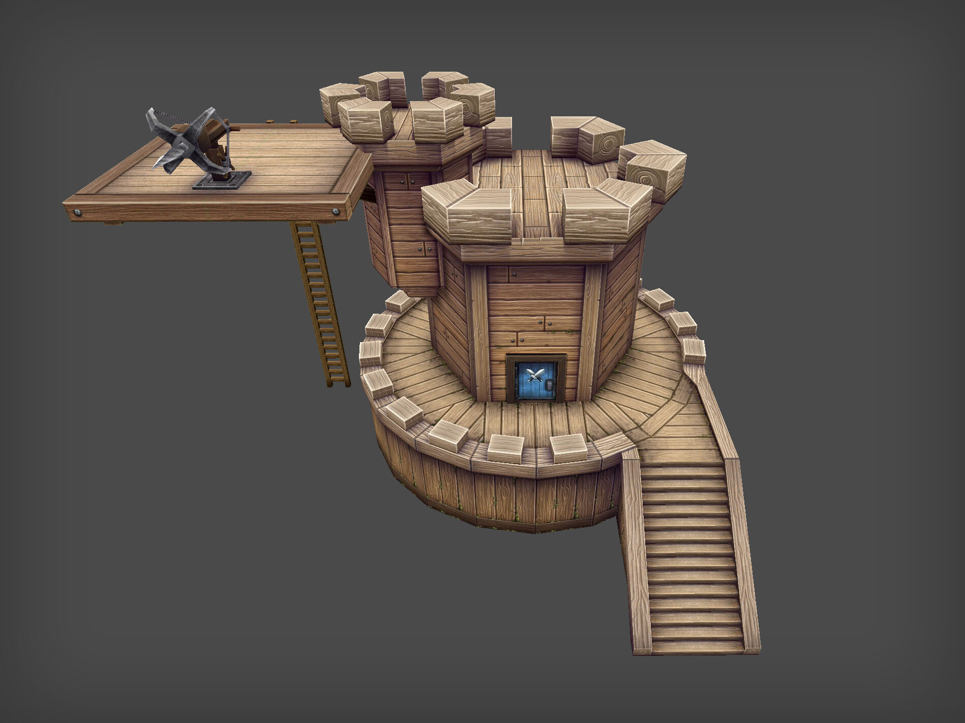 ArtStation - Low Poly Stronghold for Mobile Game
