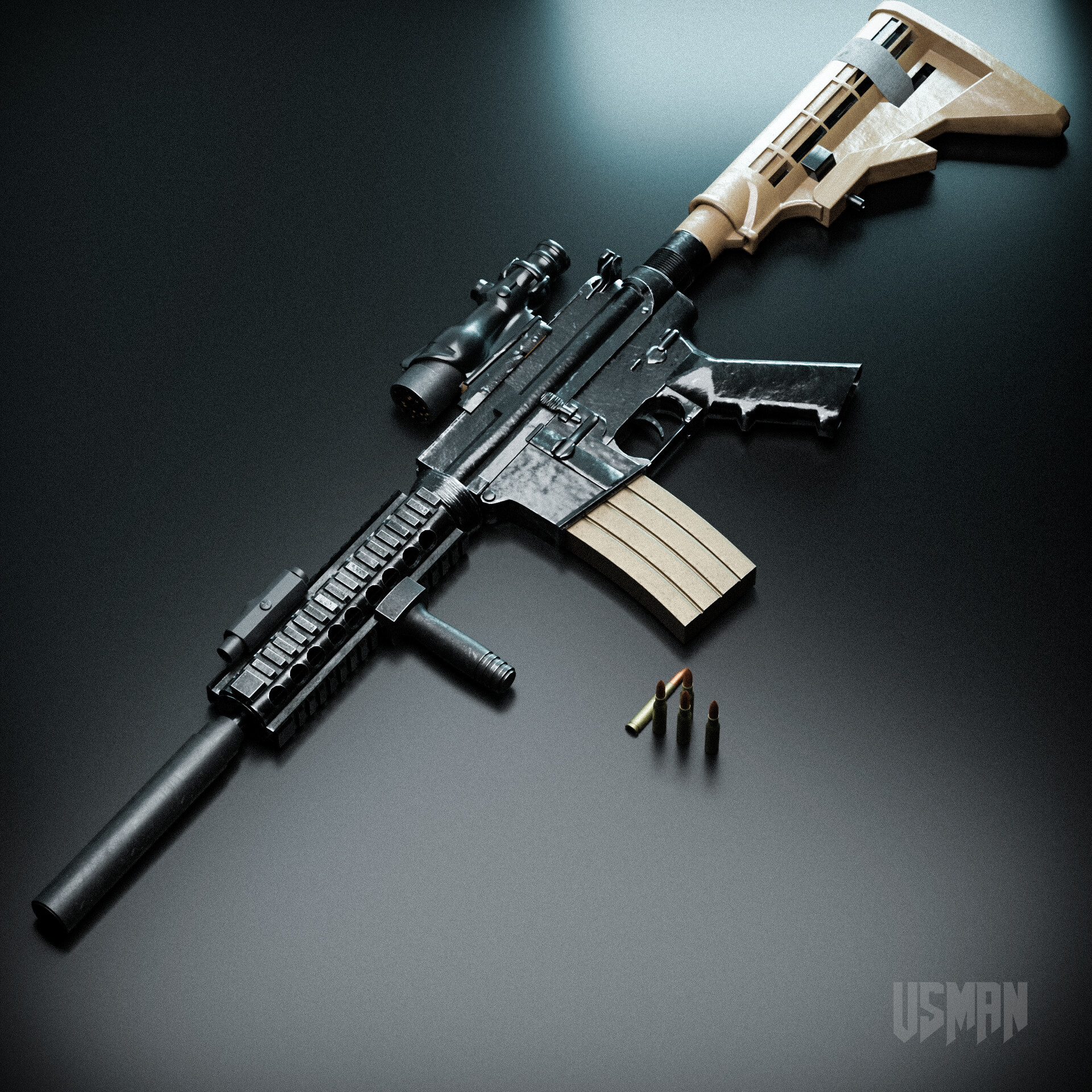 ArtStation - M4_Gun