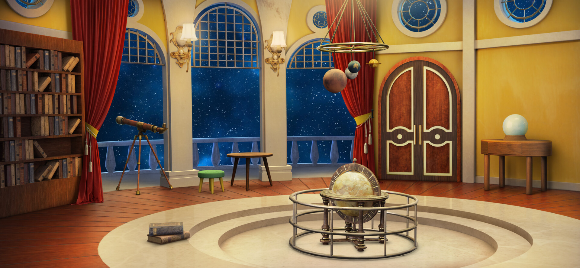 ArtStation - Indoor environment 3d render with 2d post production.