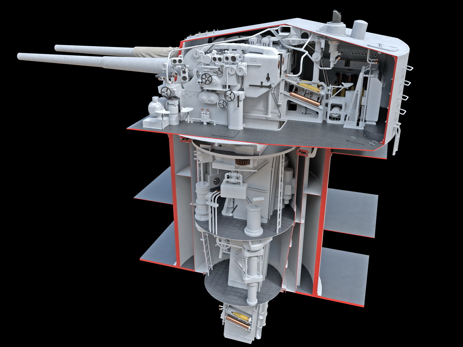 Stefan Dramiński - German naval gun 15 cm SK C/28 in the Dopp L C/34 twin turret