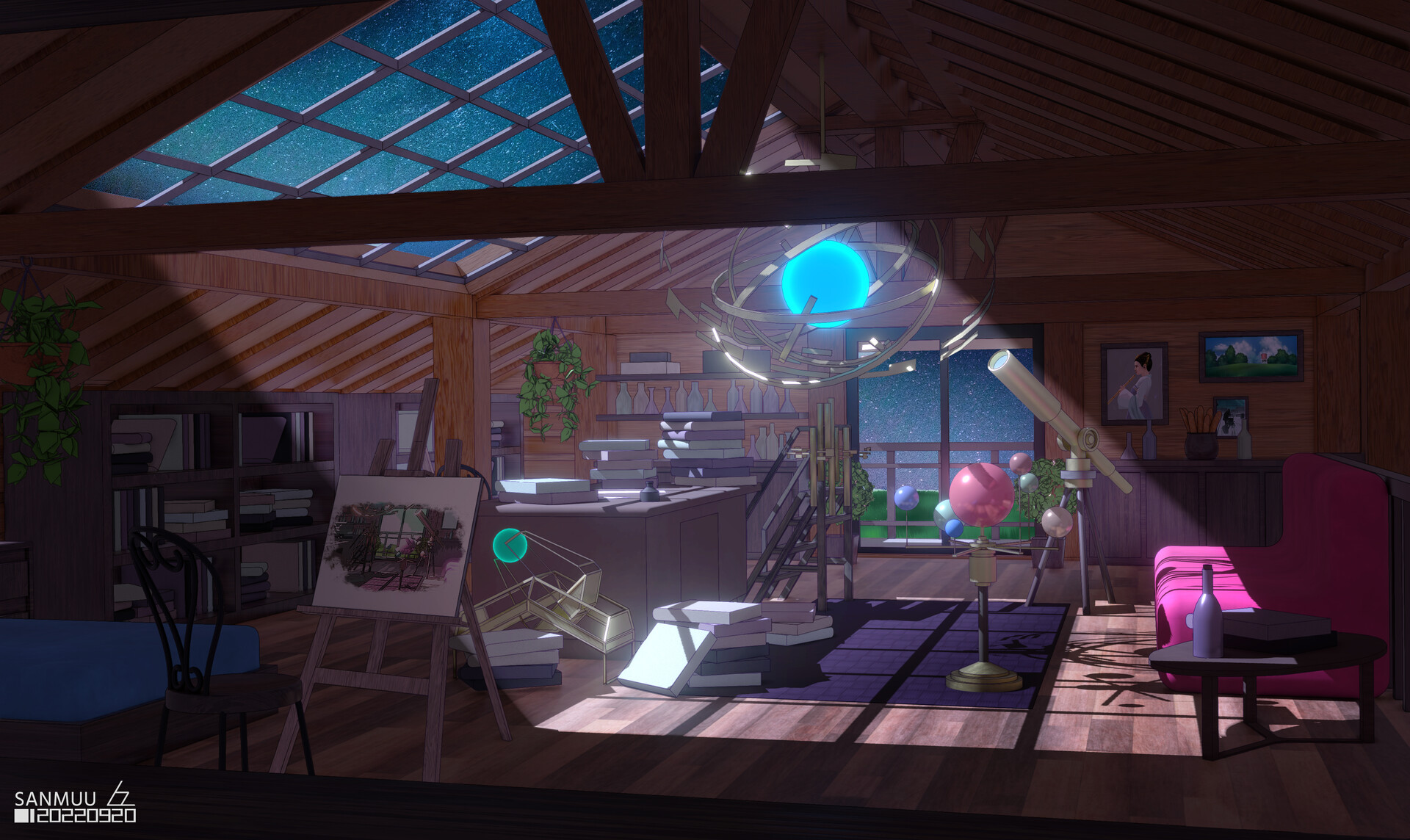 ArtStation - Stargazing room
