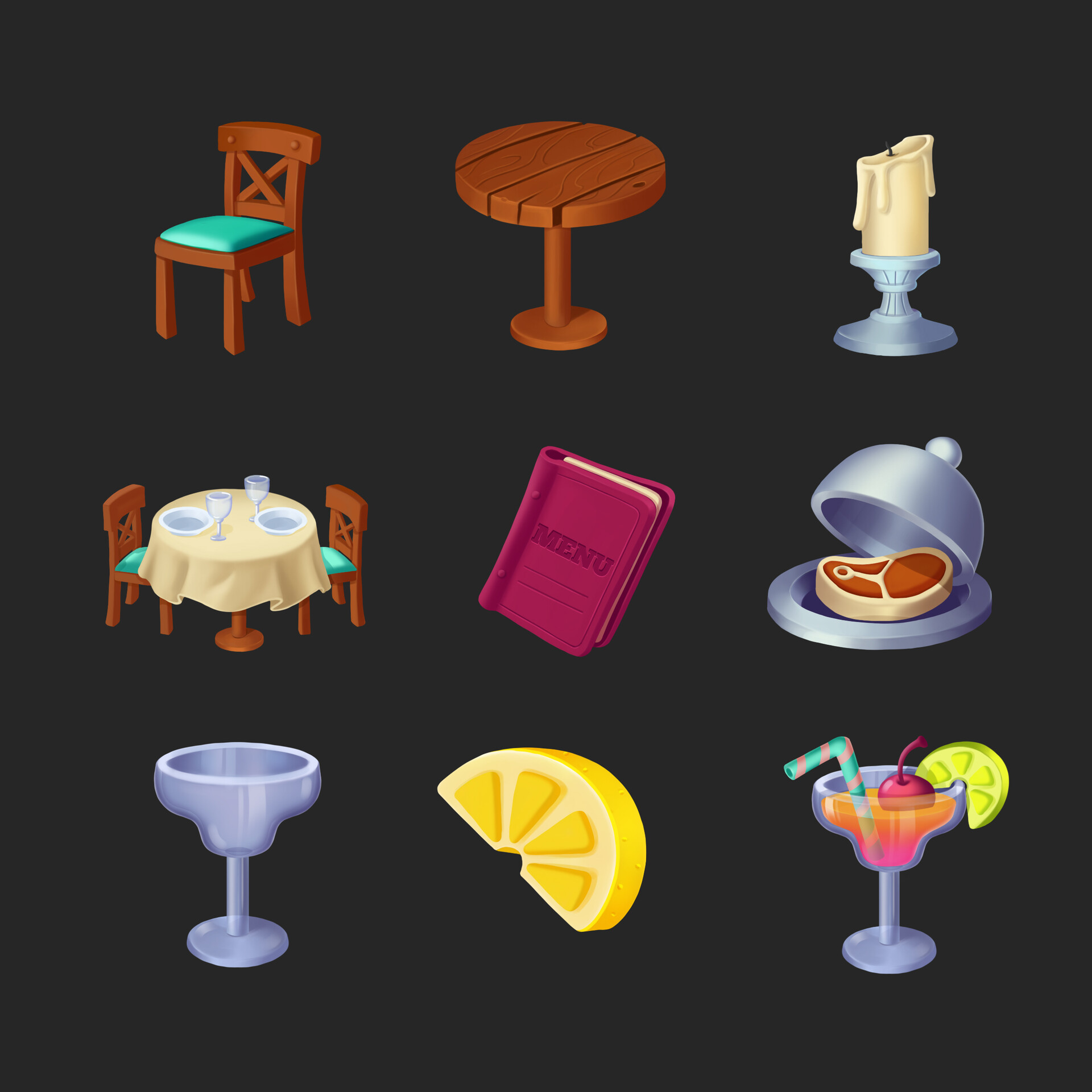 ArtStation - Match 3D Game Level Item Concepts