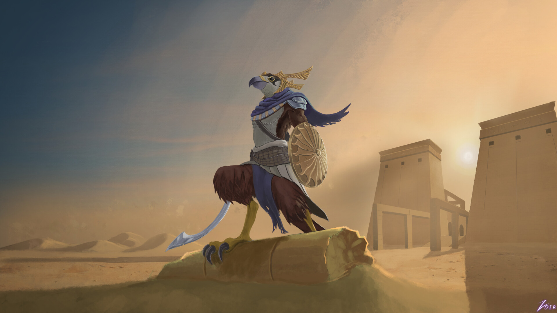 ArtStation - Montu, Egyptian god of war