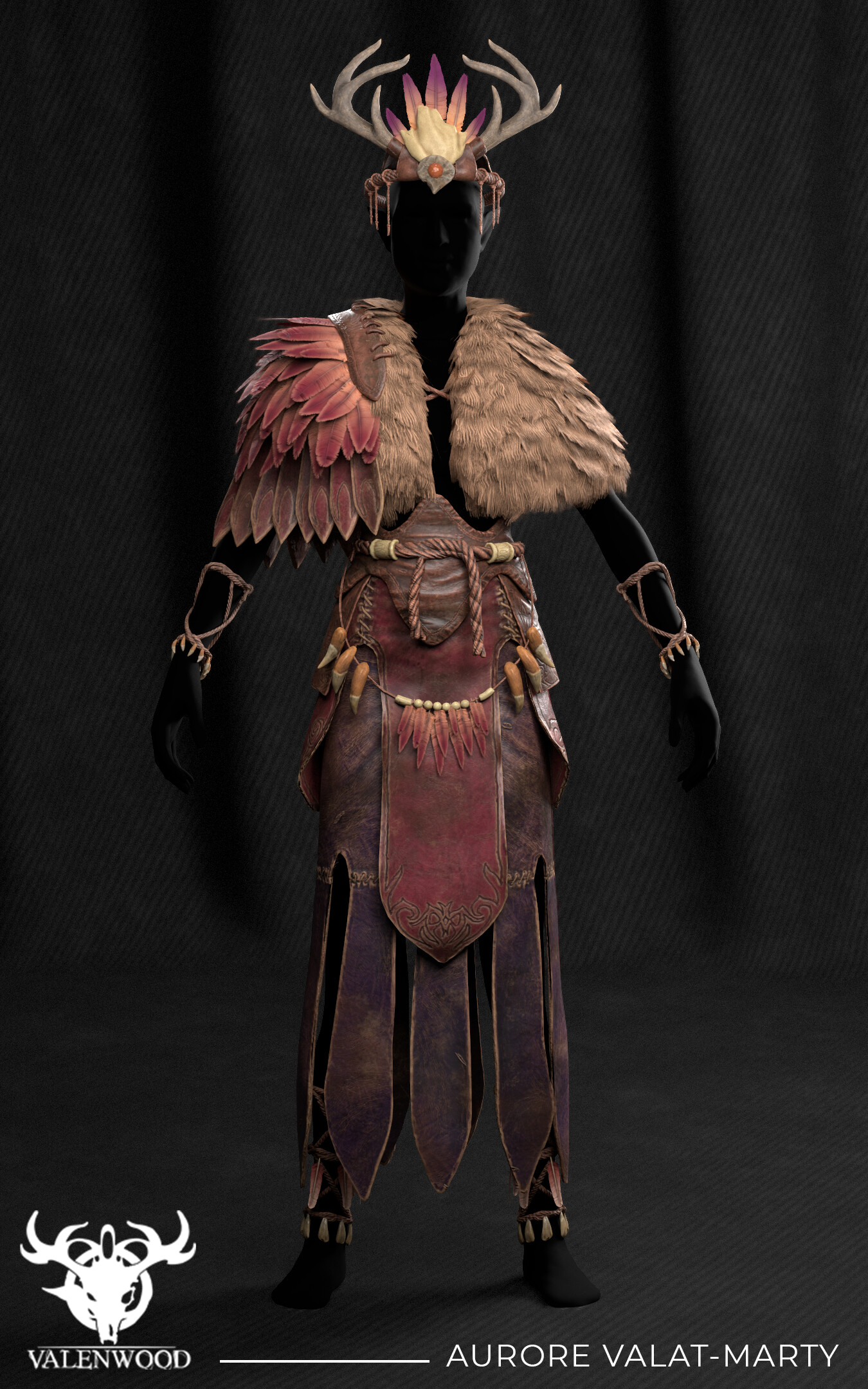 Aurore Valat-Marty - Tribal Treethane Outfit - Beyond Skyrim Valenwood