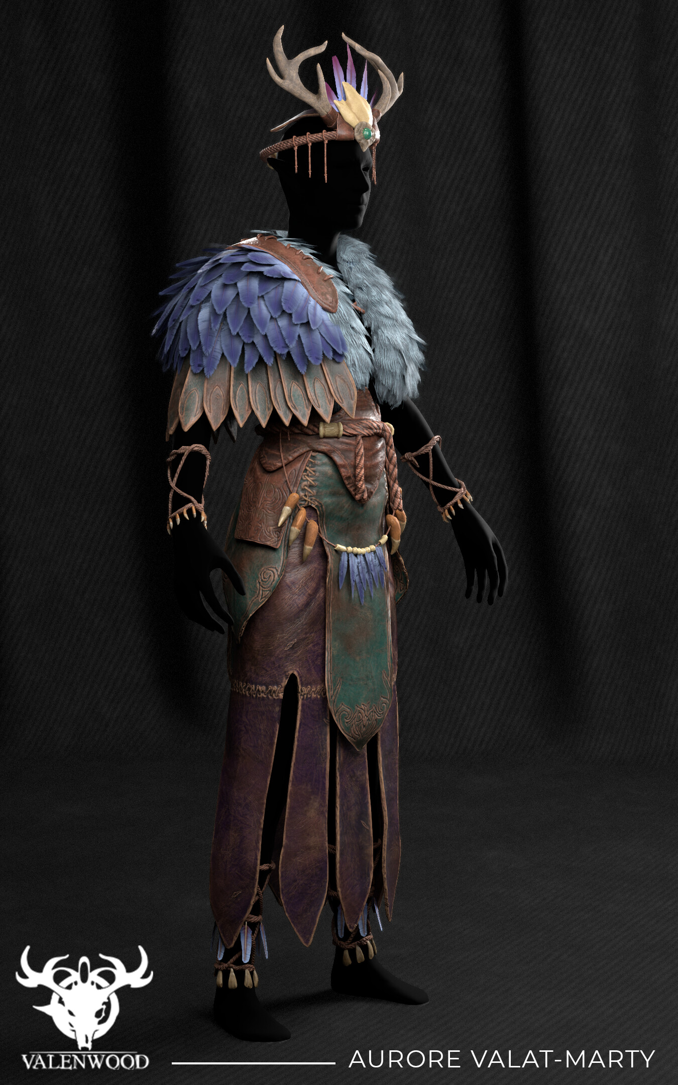 Aurore Valat-Marty - Tribal Treethane Outfit - Beyond Skyrim Valenwood