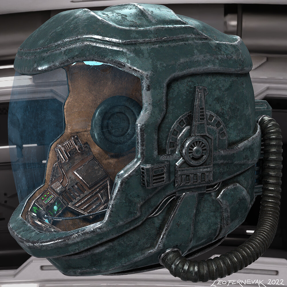 ArtStation - Scifi Helmet (WIP) - 3D model