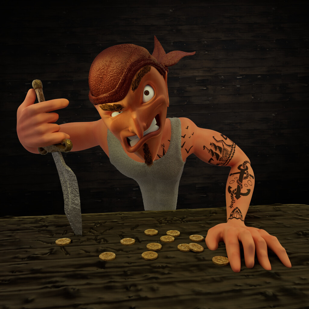 ArtStation - Stylized Pirate Character Model