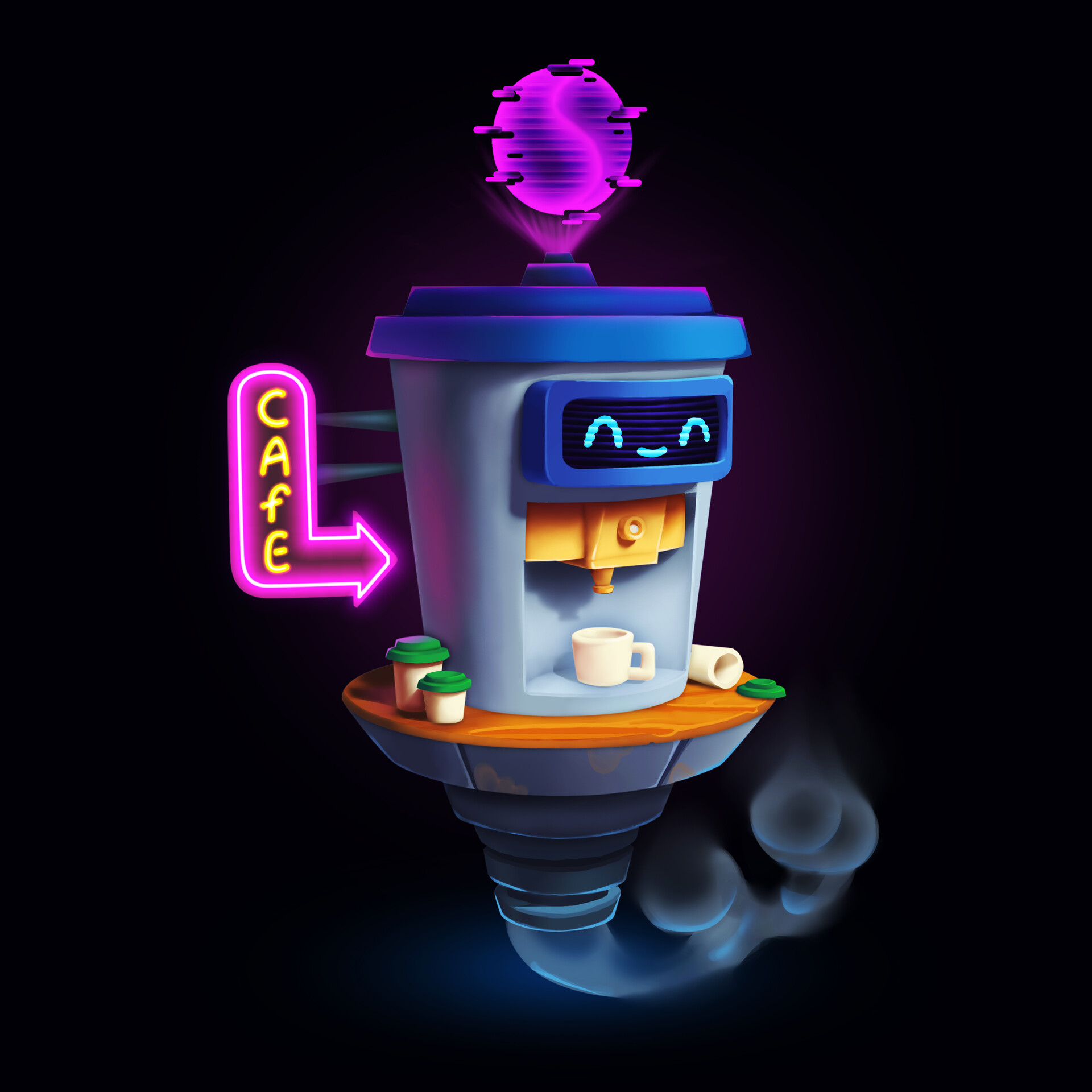 ArtStation - Robot cafe