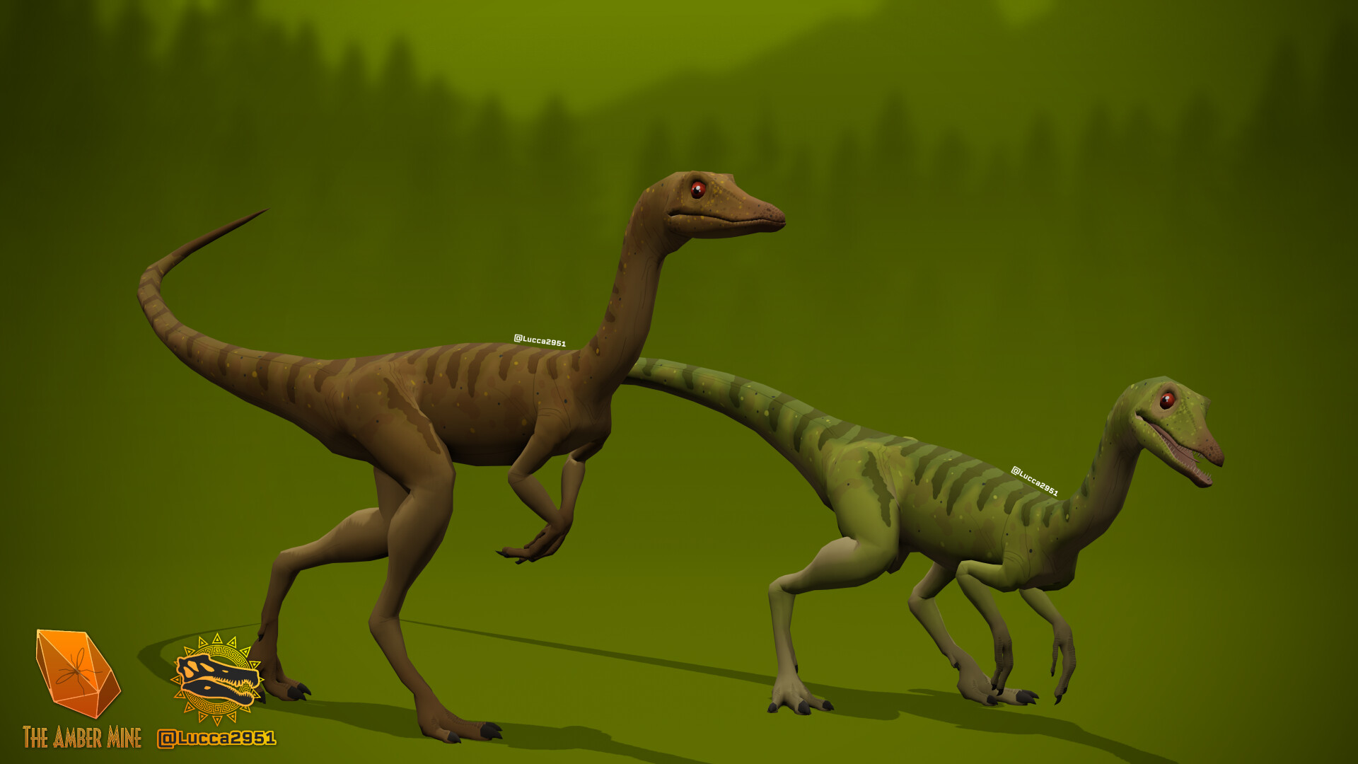 Lucca - The Amber Mine - Compsognathus Commission