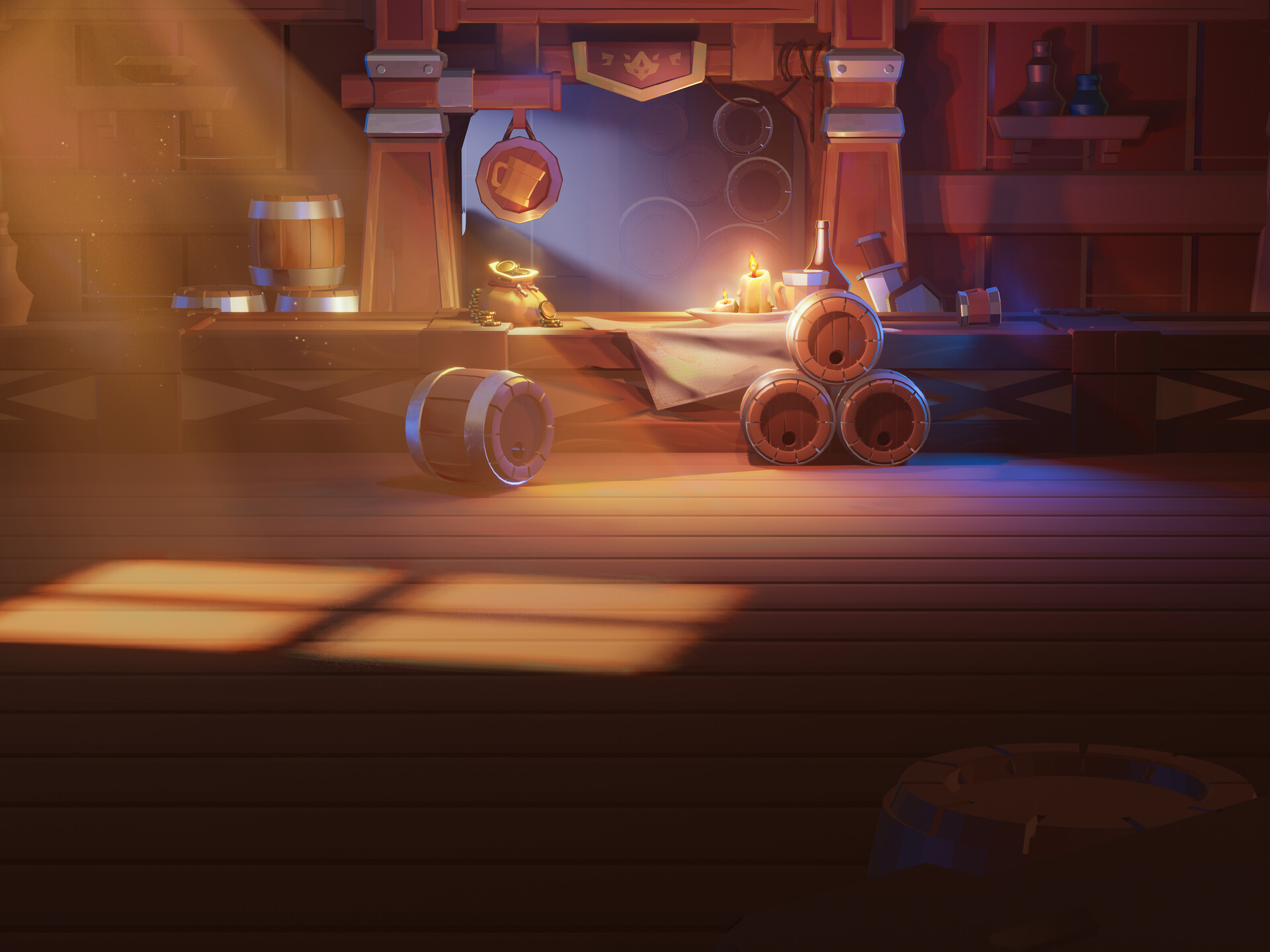 ArtStation - Interior scene of Desert tavern