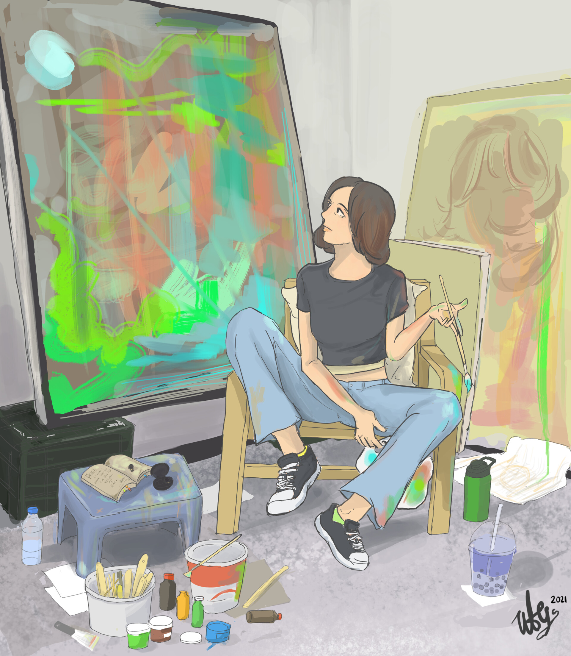 ArtStation - Painter Who Paint Random Book