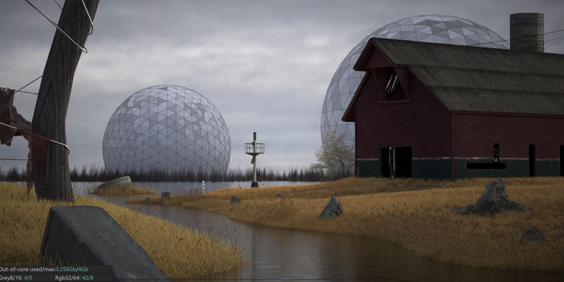 ArtStation - Bio Barn - Environment Study [week one wip]