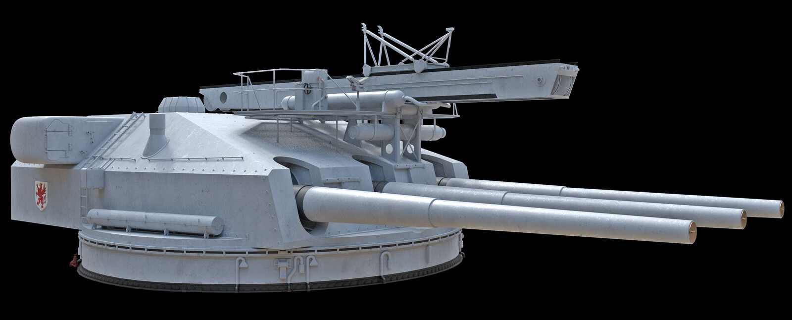 Stefan Dramiński - German naval gun 28 cm SK C/34 in the Drh L C/34 triple turret, battleship ...