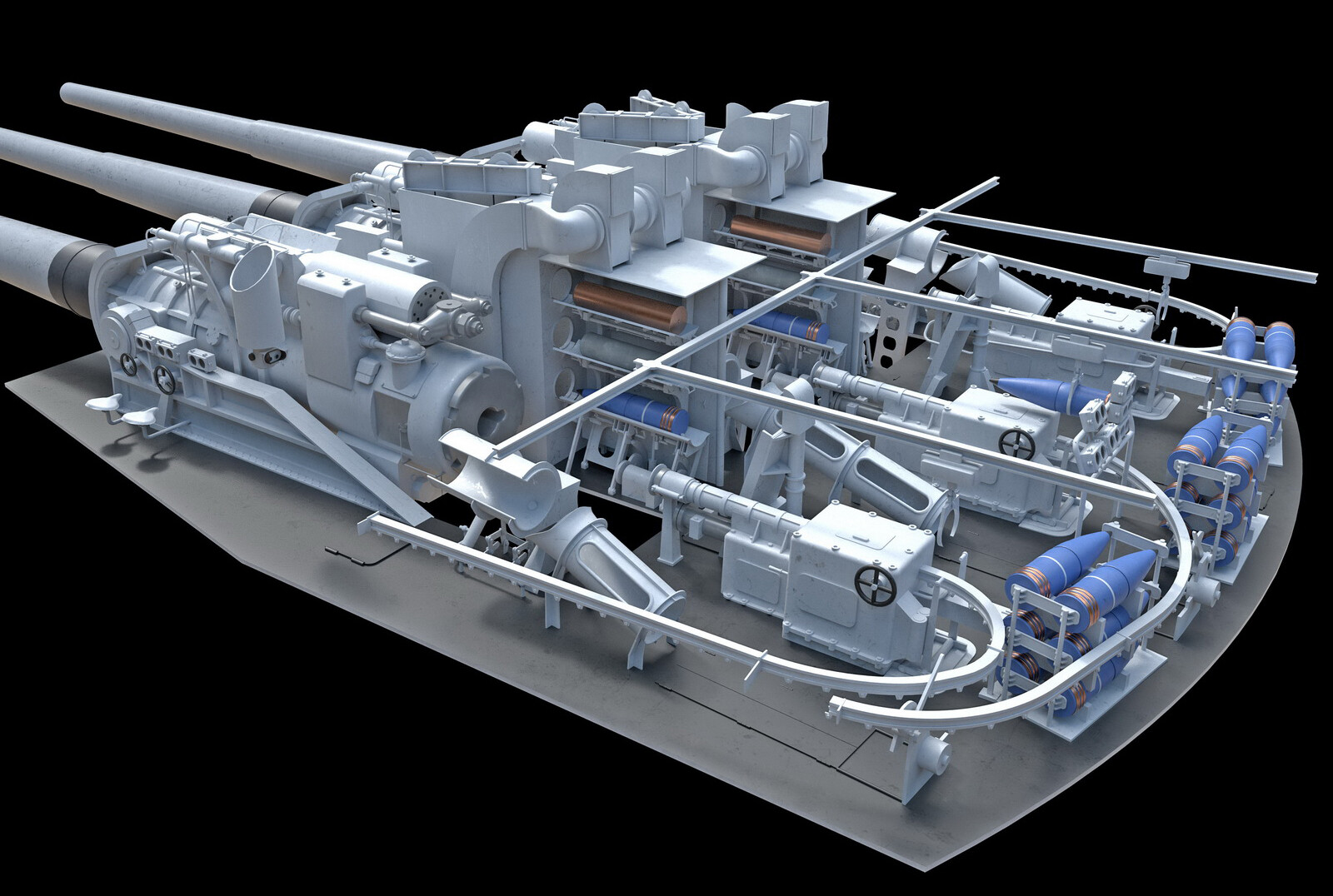 Stefan Dramiński - German naval gun 28 cm SK C/34 in the Drh L C/34 ...