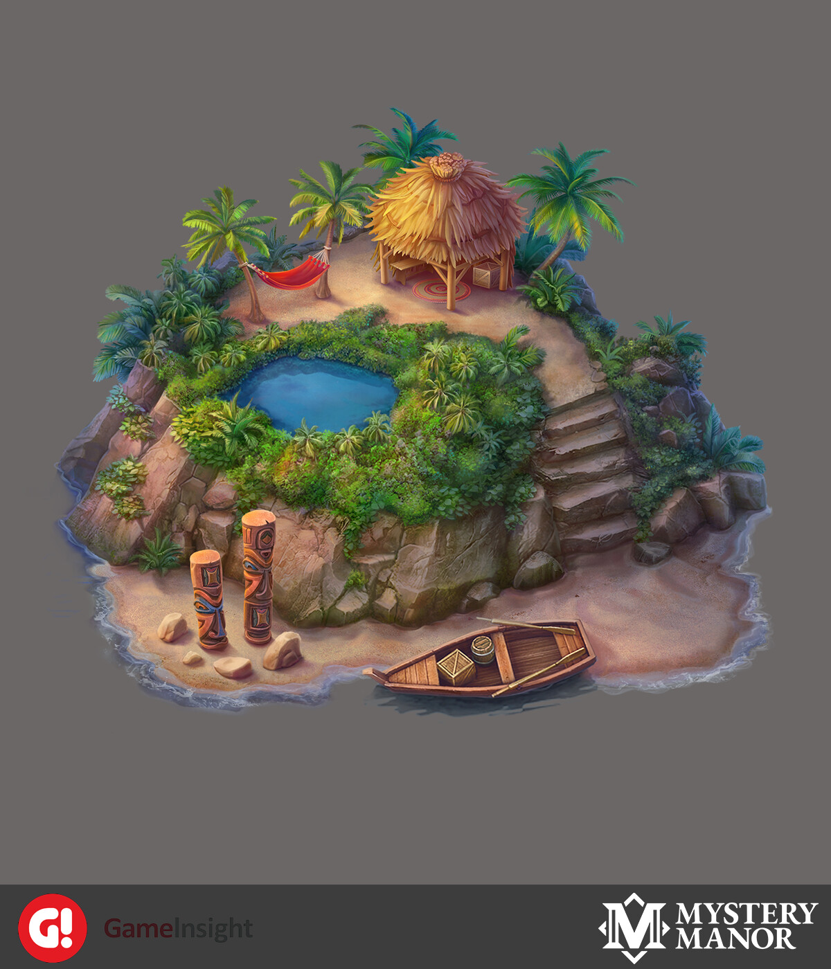 ArtStation - Props Island for Mystery Manor game