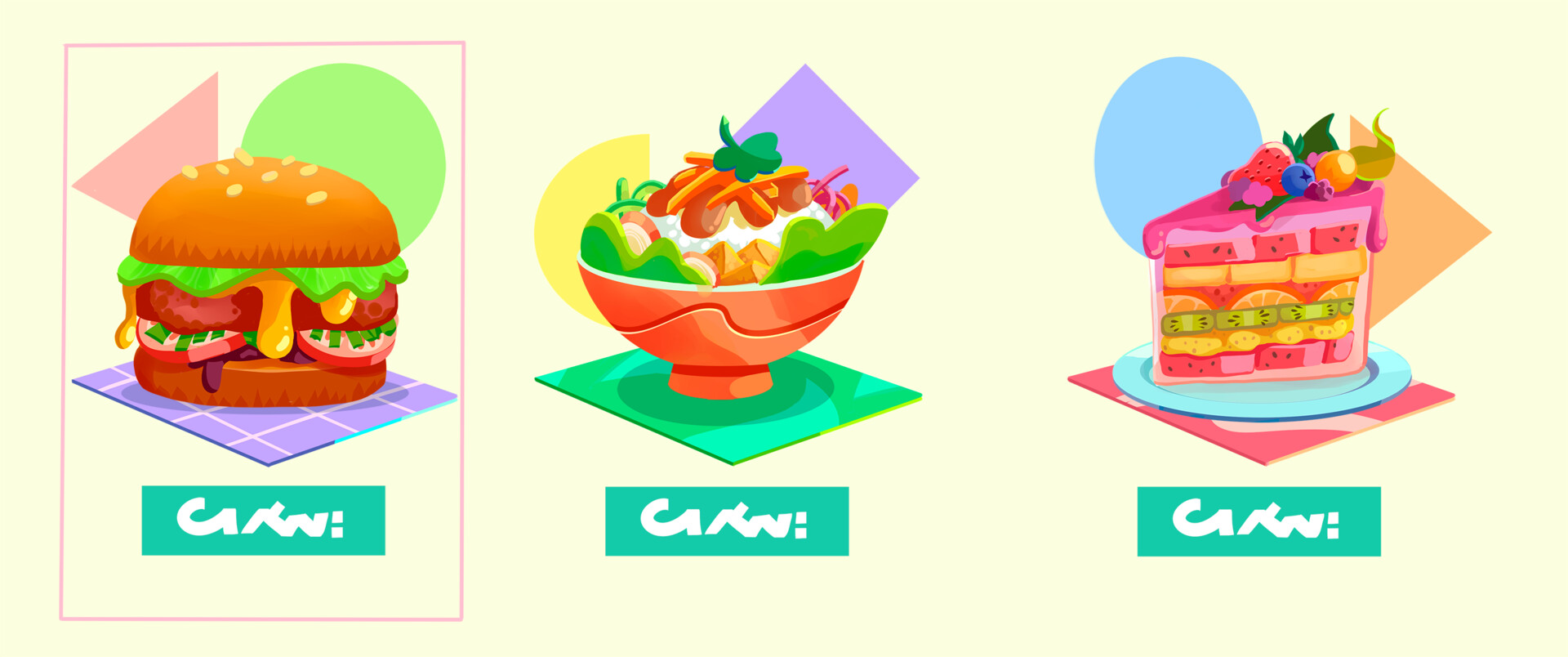 ArtStation - Food illustrations for "The Bananas" animated series