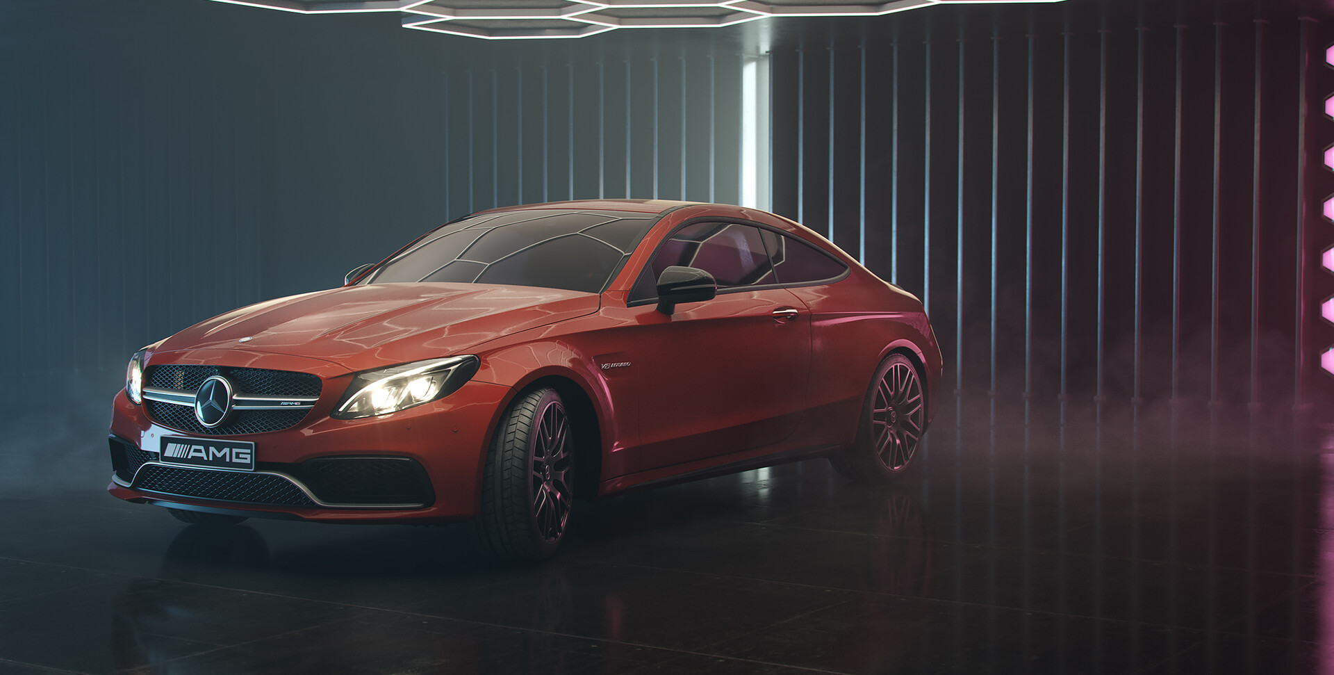ArtStation - Mercedes C63 AMG 2016 Showroom