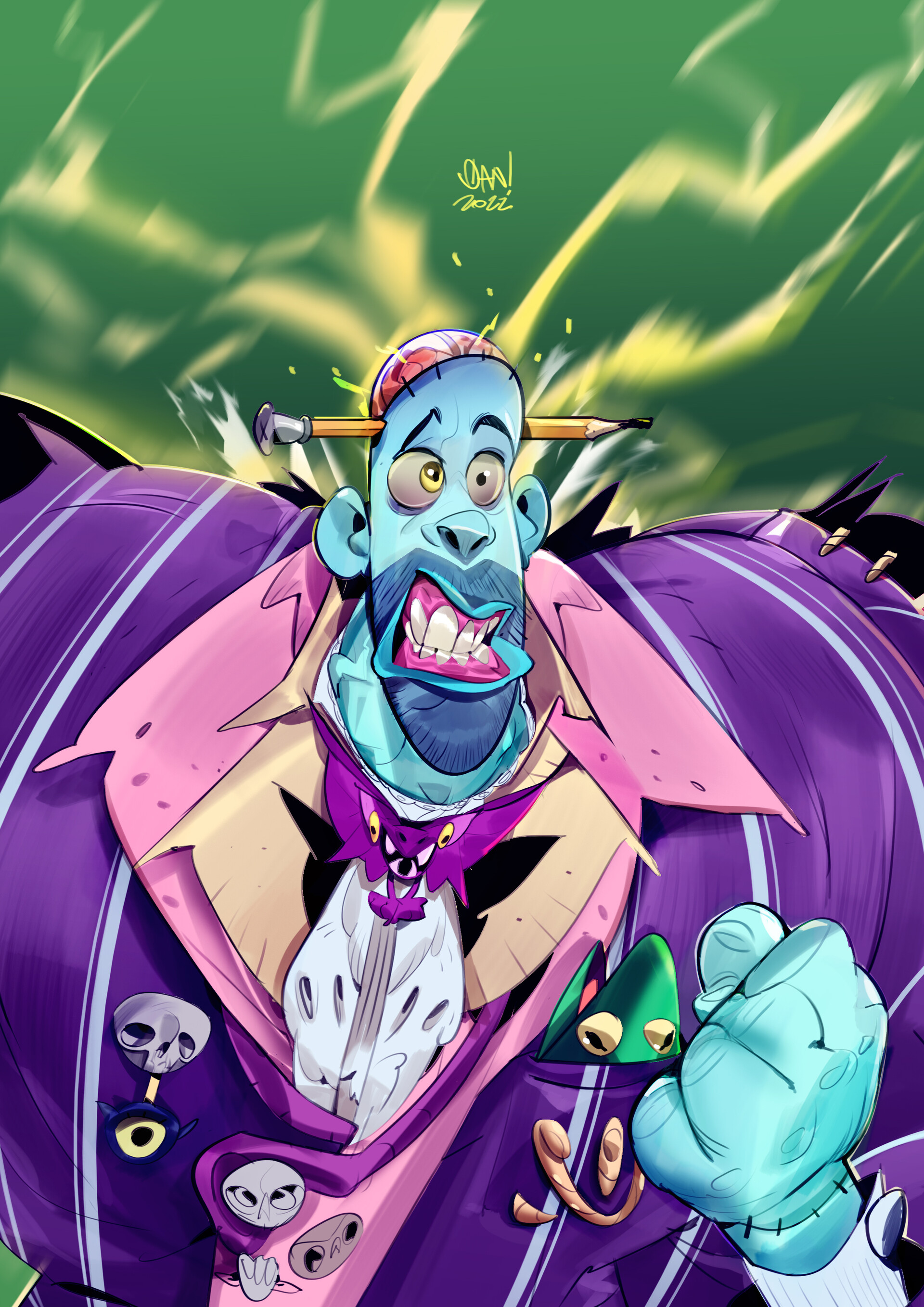 ArtStation - Halloween self portrait