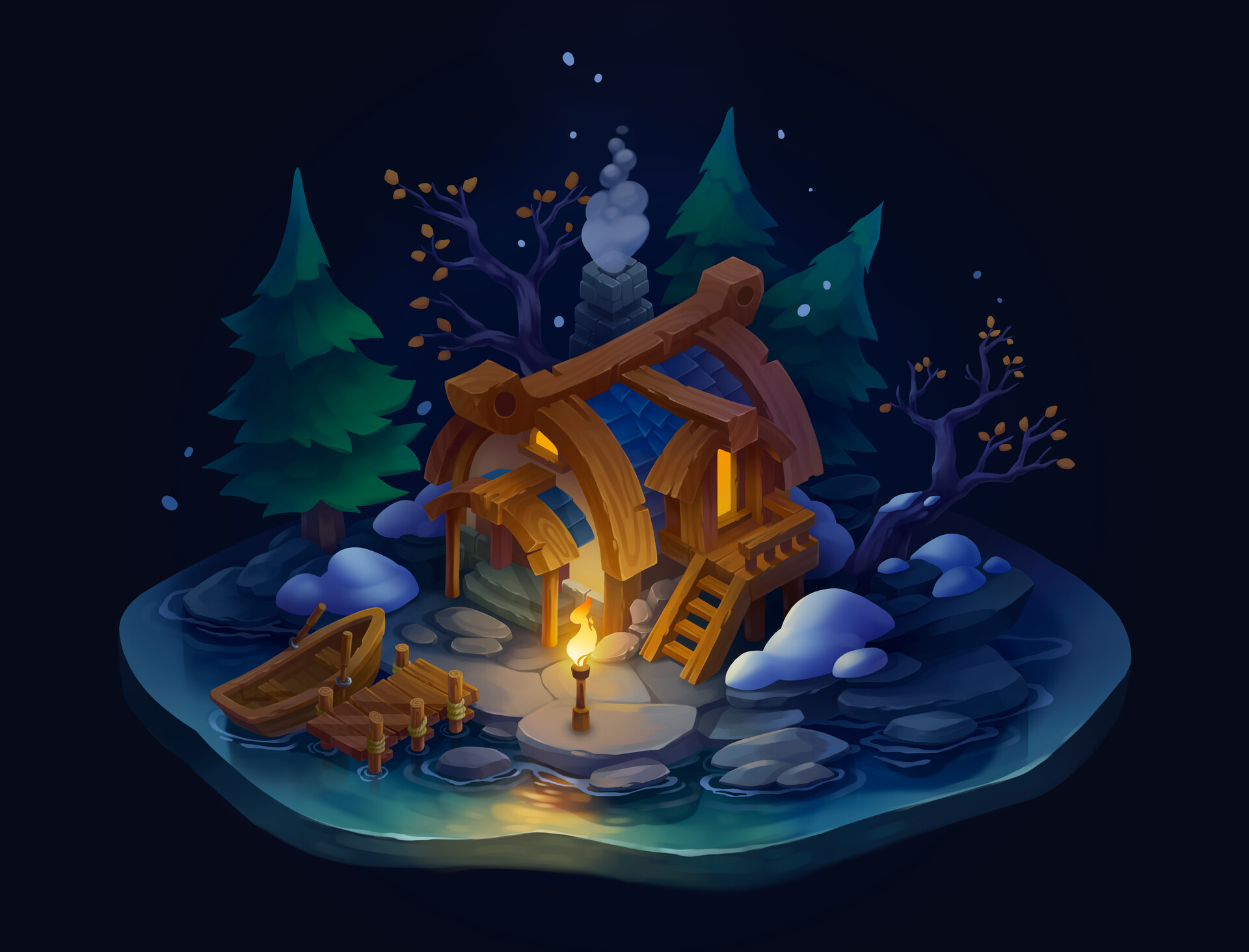 ArtStation - River house