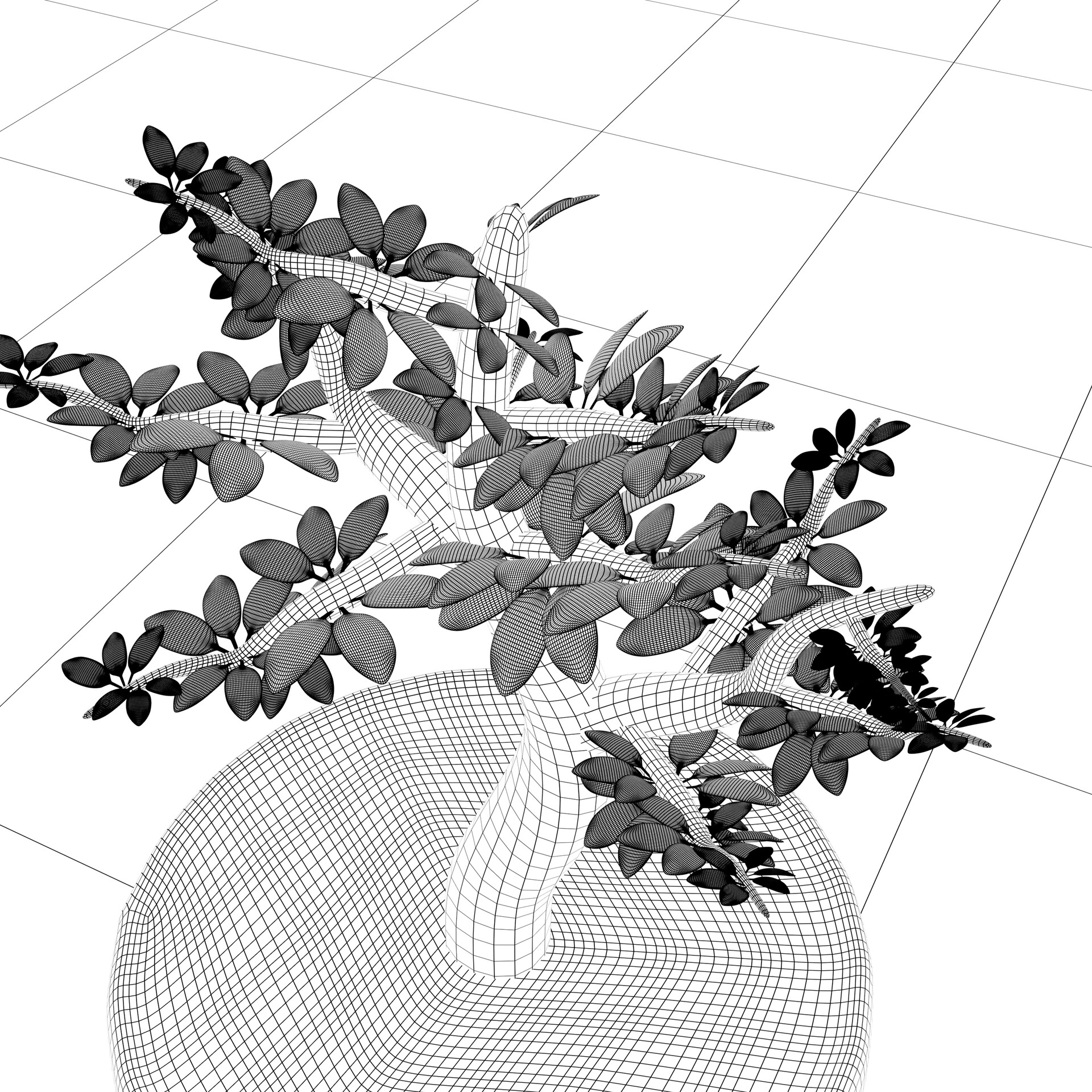 ArtStation - Tree Modal Wireframe