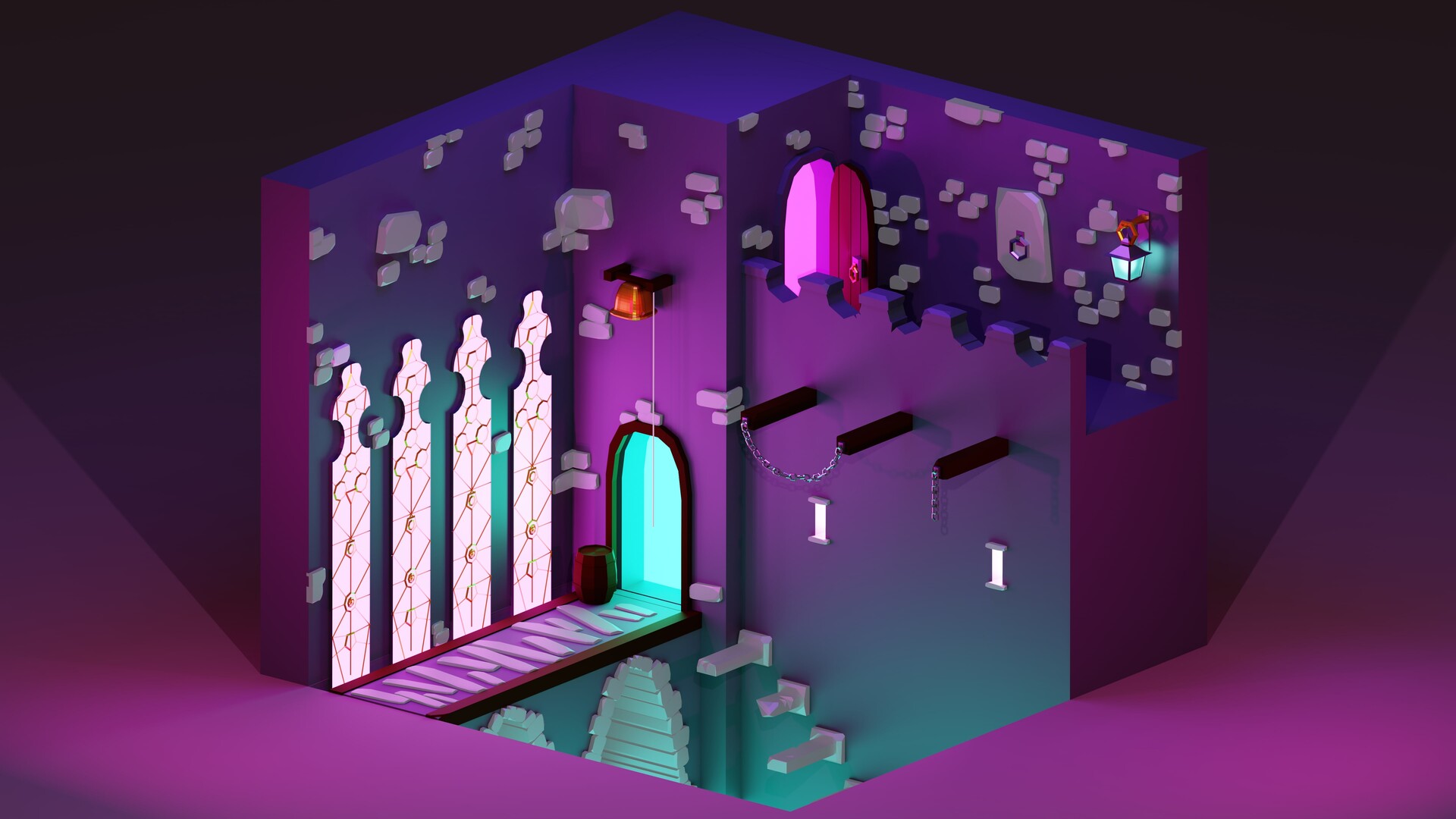 ArtStation - Low poly dungeon