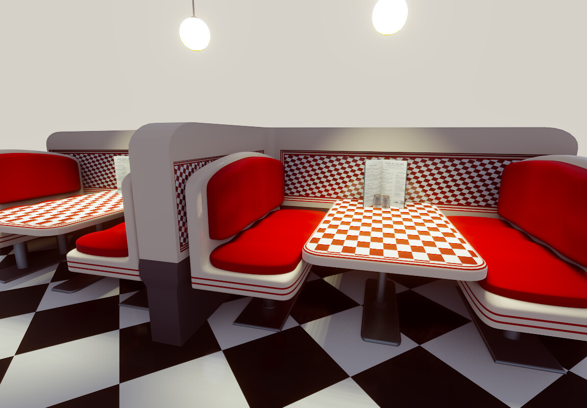 Bambi - Simple Retro 50s Diner 3D Model