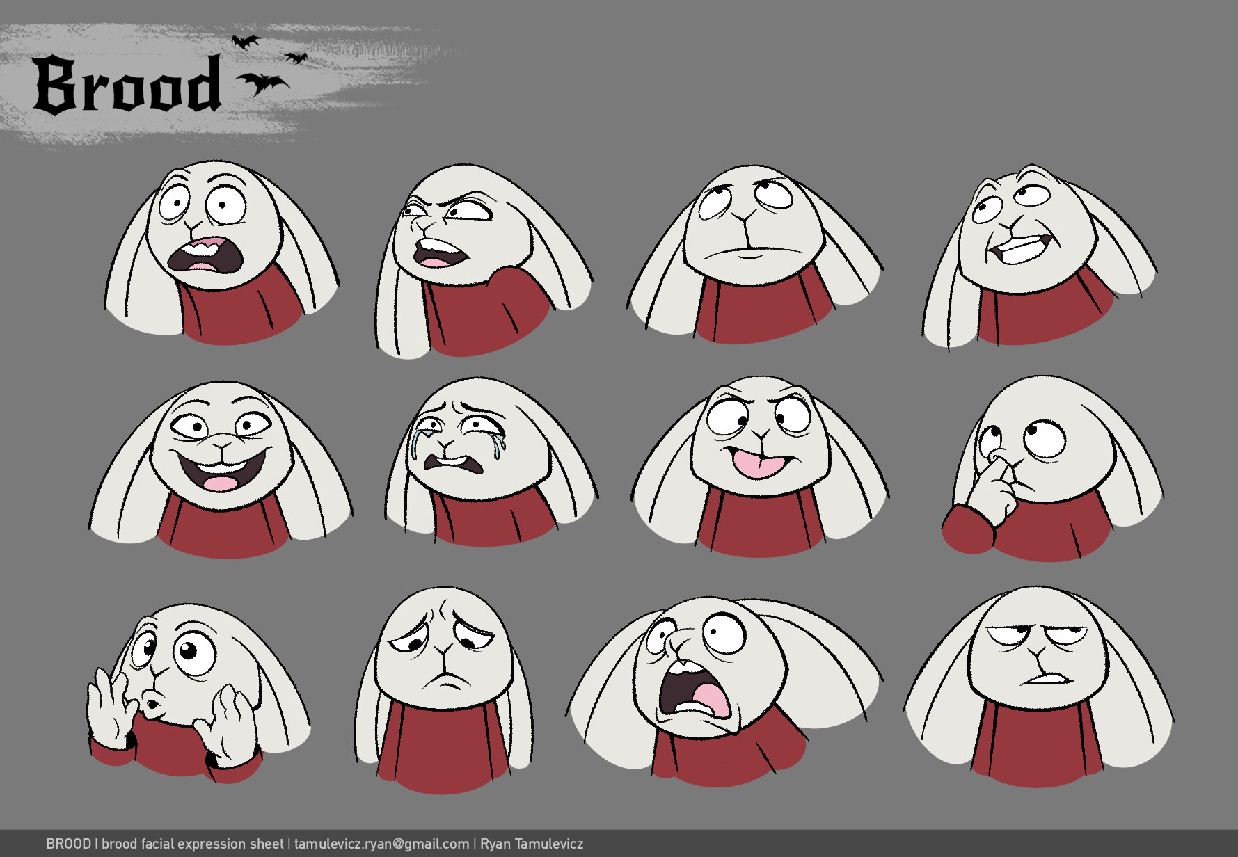 ArtStation - BROOD-Brood Facial Expression Sheet