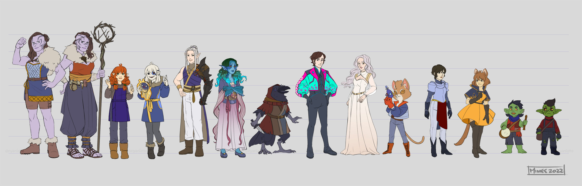 ArtStation - my dnd character lineup